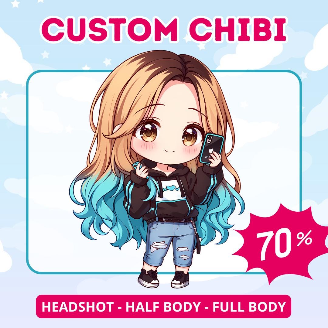Custom Chibi, Chibi Logo, Chibi Commission, Cute Chibi, Chibi Character ...