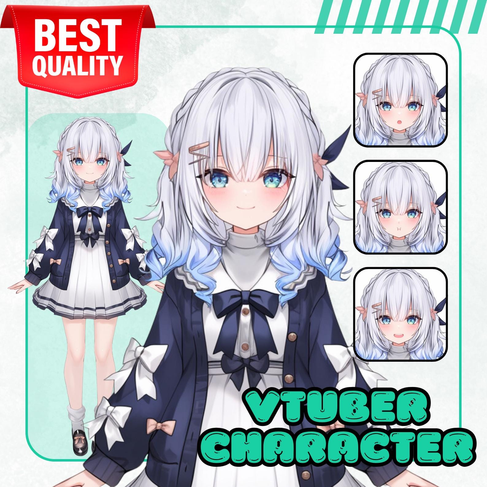 Custom Vtuber Model for Commercial Use Live 2D Vtuber Model Vtuber ...