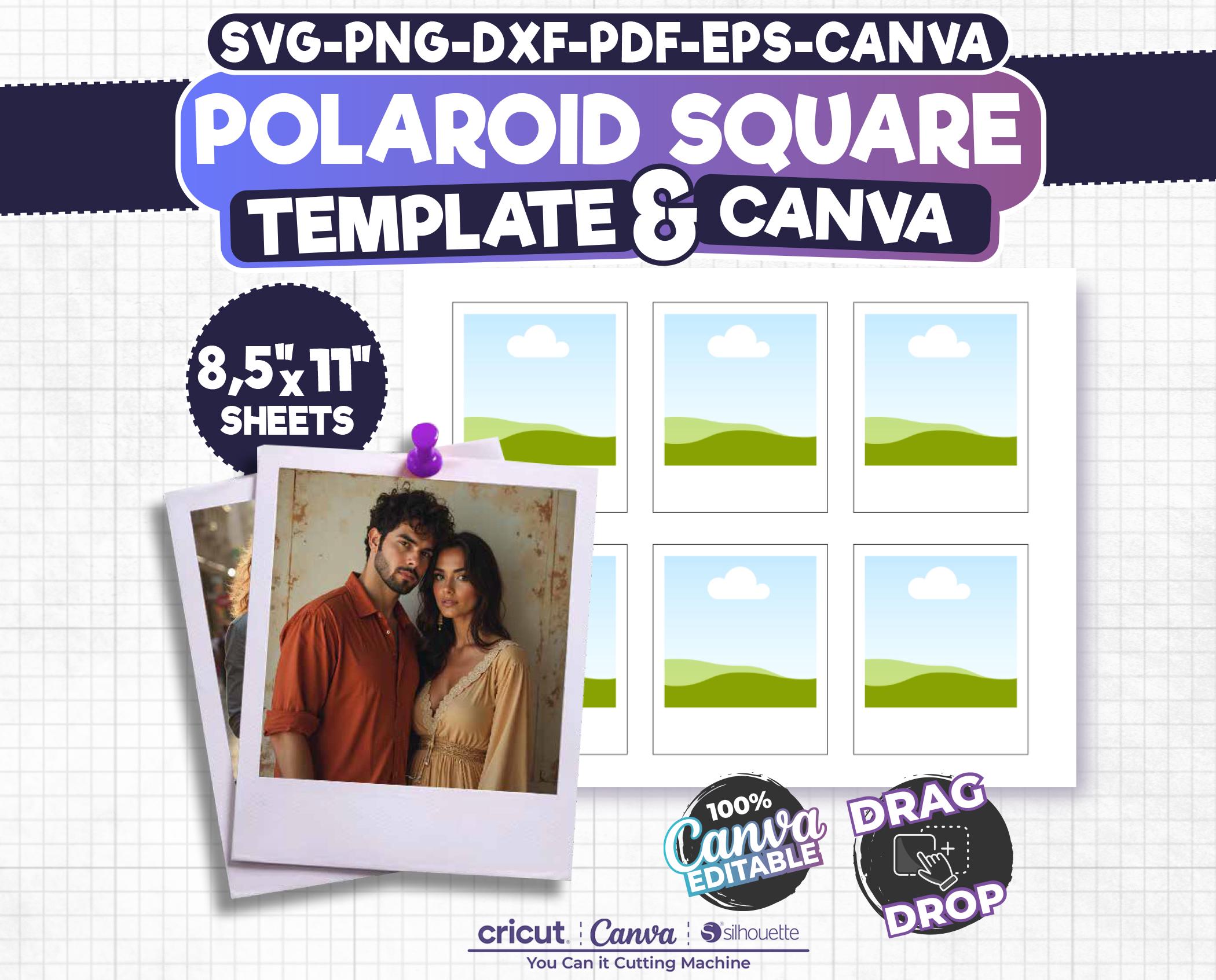 Polaroid Photo Frame Template: Canva & Cricut Cut File (digital ...