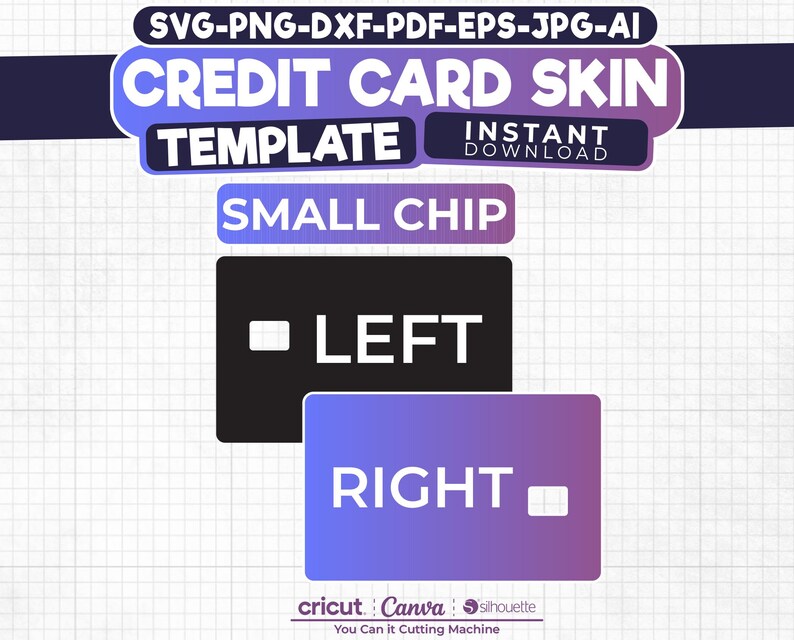 Credit Card Skin Template, Credit Card Svg, Editable Canva File, Credit ...