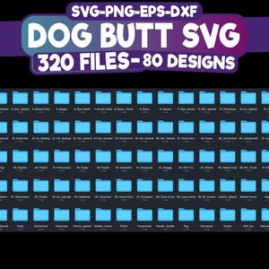 Dog Butt Svg Bundle, Dog Silhouette Svg, Dog Svg, Dog Butt Silhouette ...