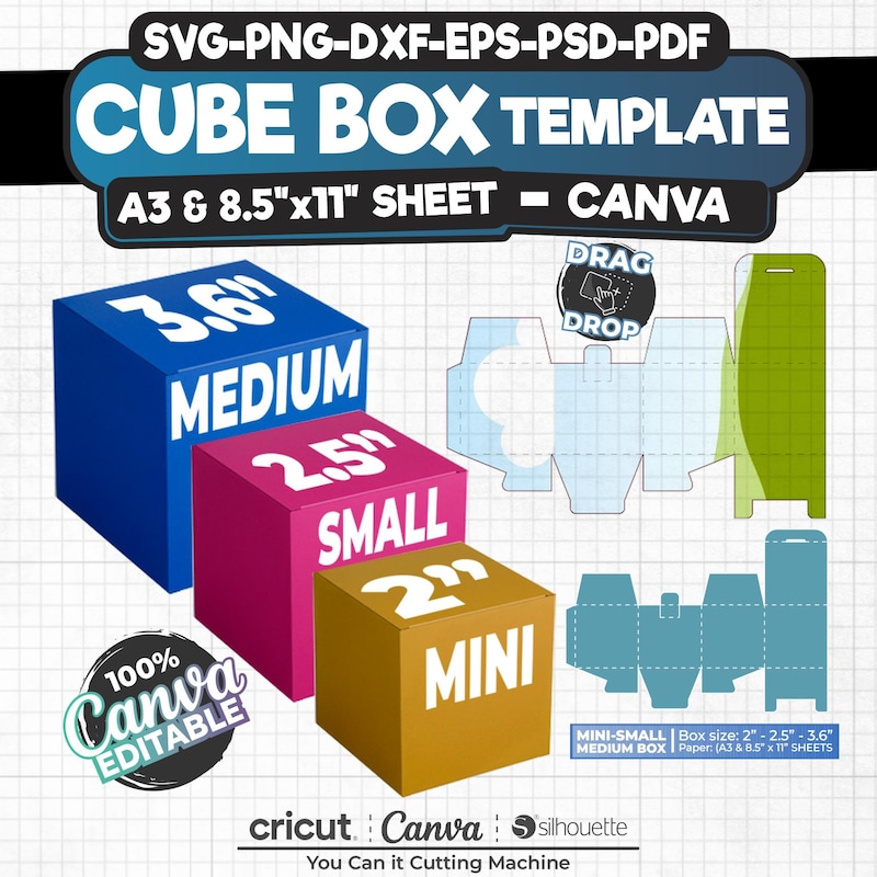 Wooden Storage Box Cube - Etsy