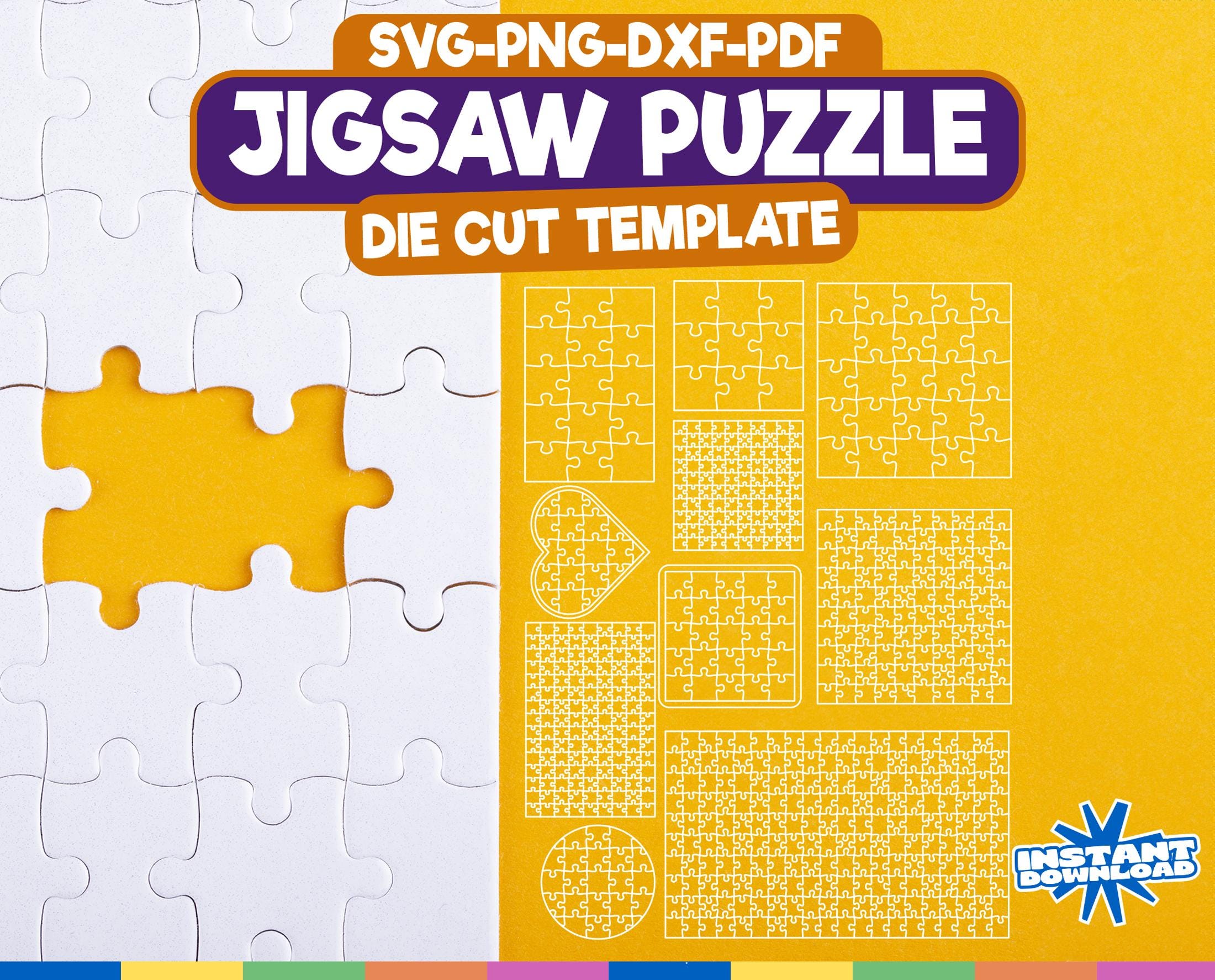 Jigsaw Puzzle Die Cut Template, Puzzle Template Svg, Puzzle Svg ...
