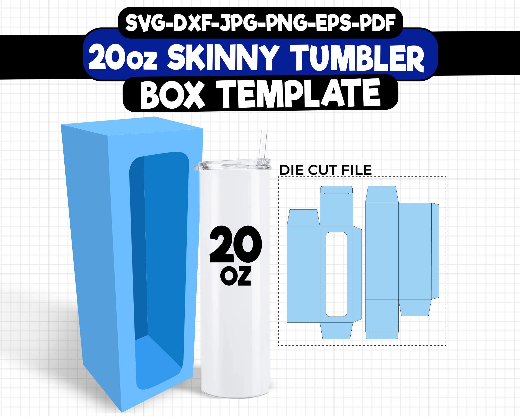 20oz Skinny Tumbler Box Template, Tumbler Box Template, Gift Box ...