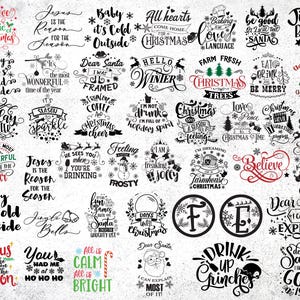 Mega Christmas SVG Bundle: 250 Designs, 1000 Files (digital Download ...