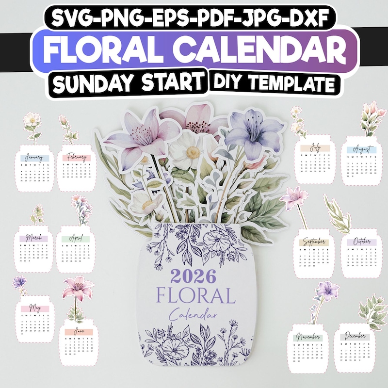 2026 Stacked Calendars - Etsy UK