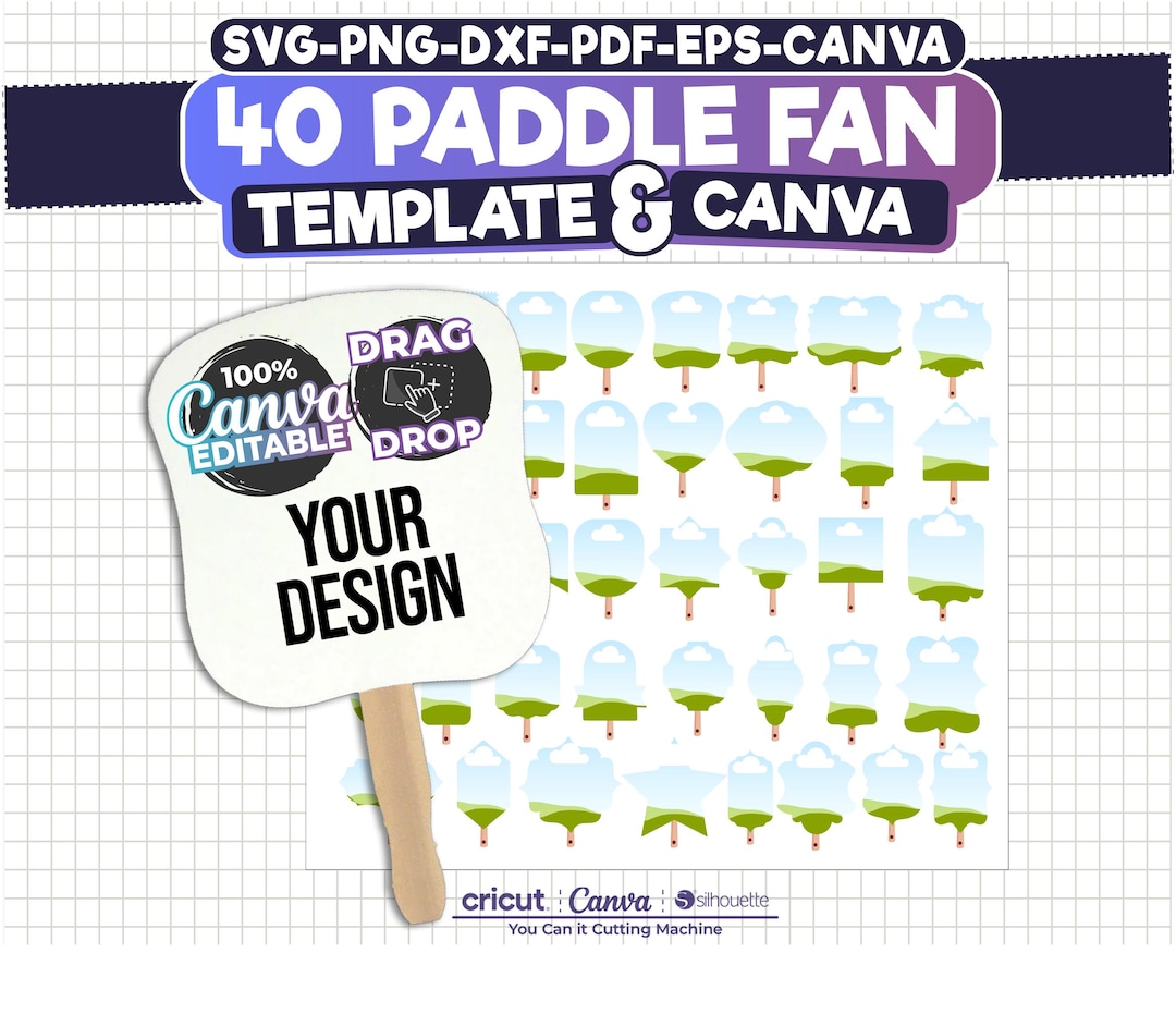 40 Fan Template Svg, Church Fan Template, Birthday Fan, Christmas Fan ...