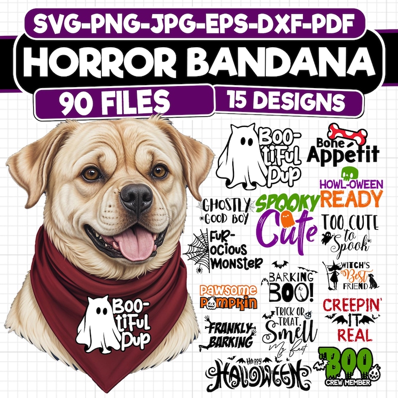 Horror Printed Bandana - Etsy