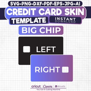 Credit Card Skin Template, Credit Card Svg, Editable Canva File, Credit ...