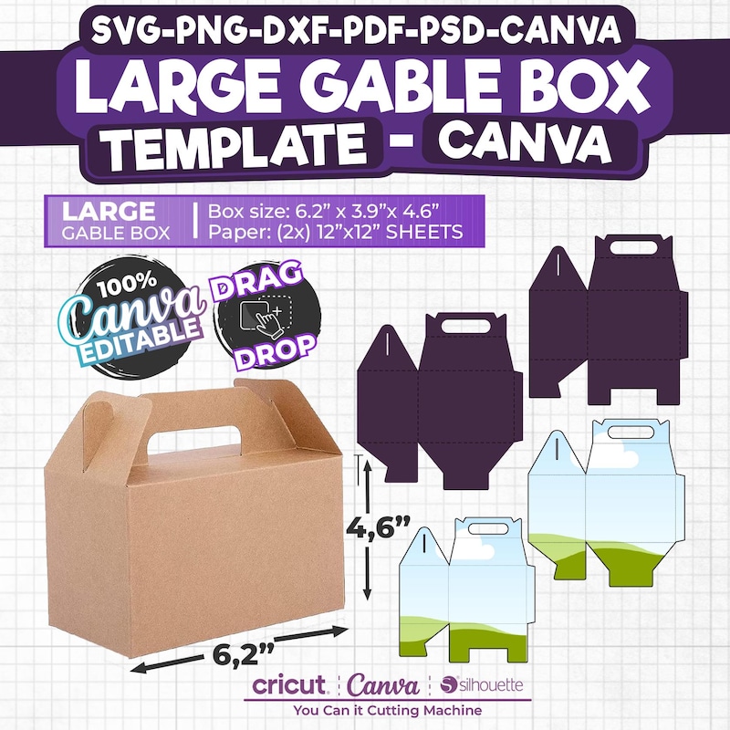 Candy Box Template Stitch - Etsy UK