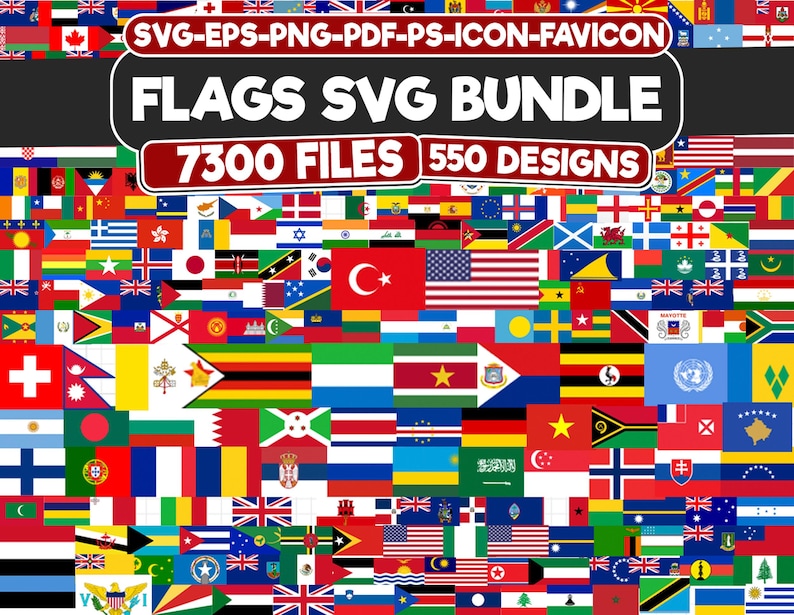 Flags SVG Bundle, Flag Png, World Flags SVG, 260+ Country Flags, ICON ...