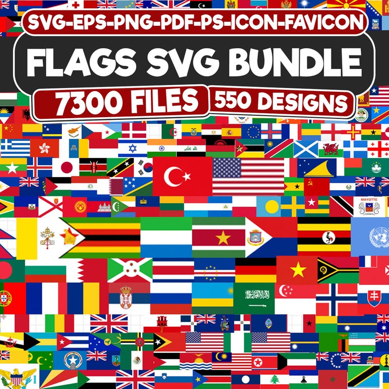World Flags Drawing Svg - Etsy
