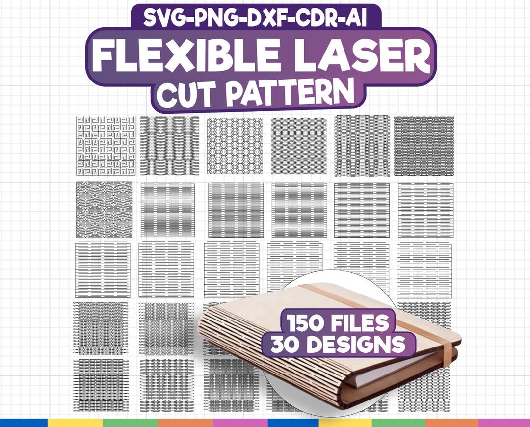 Flexible Living Hinges Laser Cut Files, Flexible Laser Cut Patterns ...