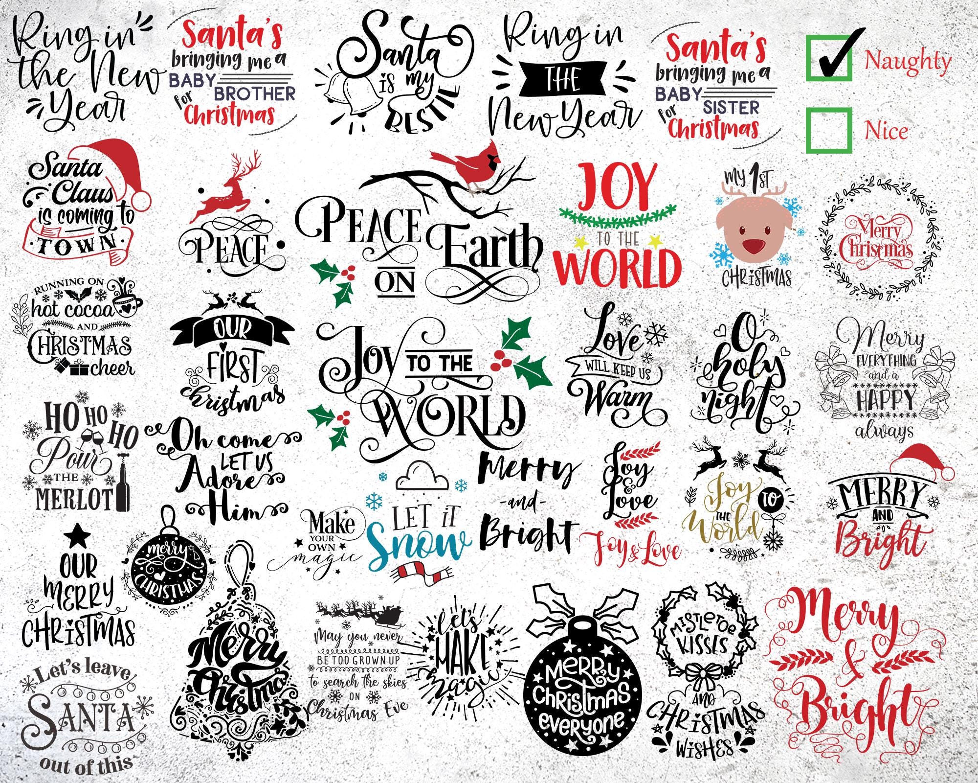 Mega Christmas SVG Bundle: 250 Designs, 1000 Files (digital Download ...