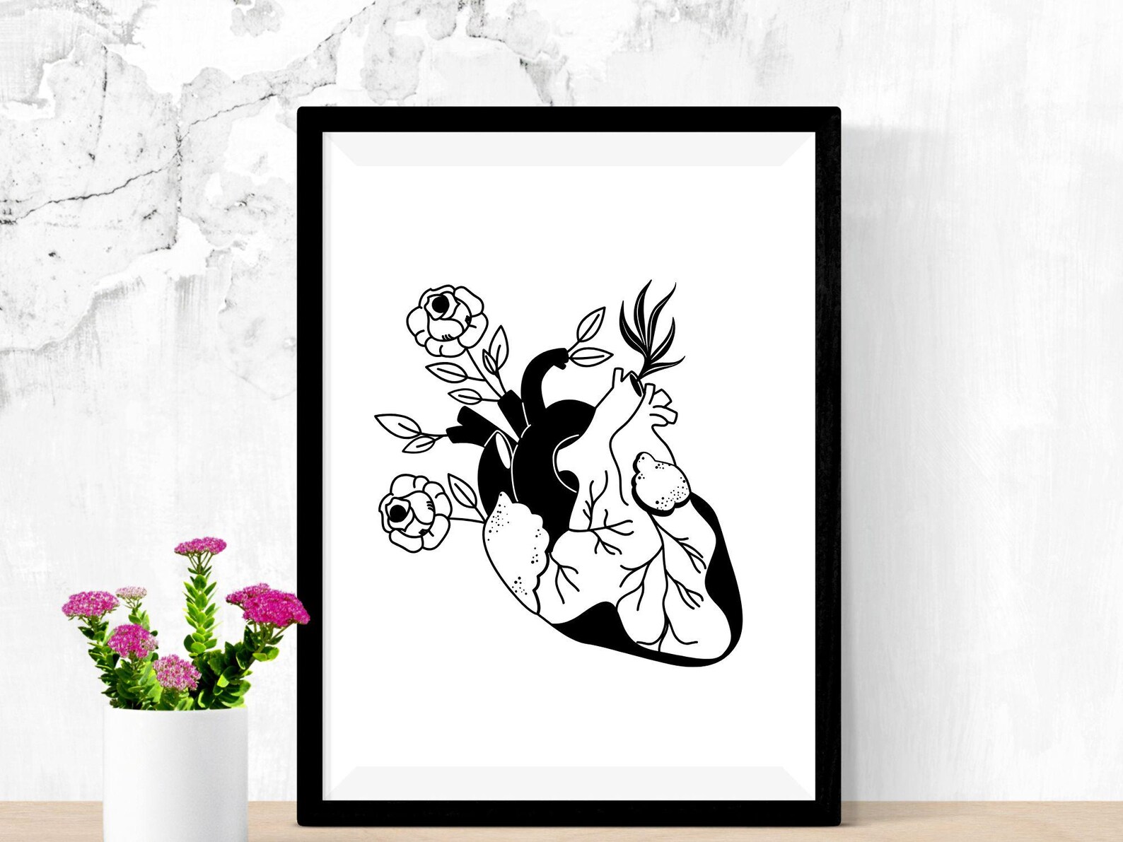 Anatomical Heart SVG Bundle: Floral, Medical Anatomy (cut File) - Etsy