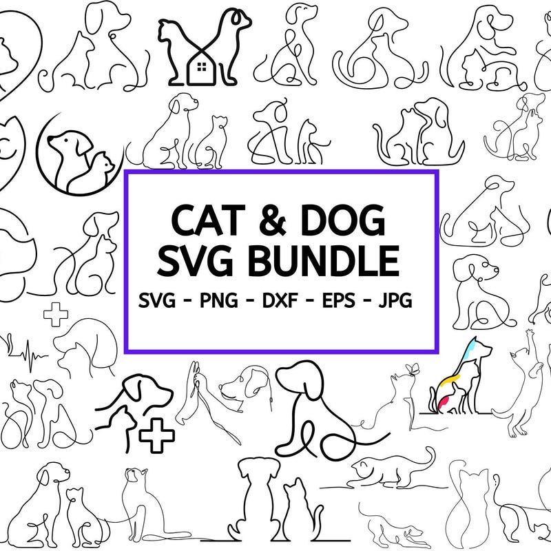 Dog and Cat Svg - Etsy