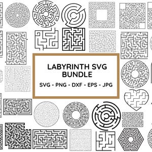 Labyrinth SVG Bundle, Maze Png Bundle, Labyrinth Clipart, Maze Svg ...