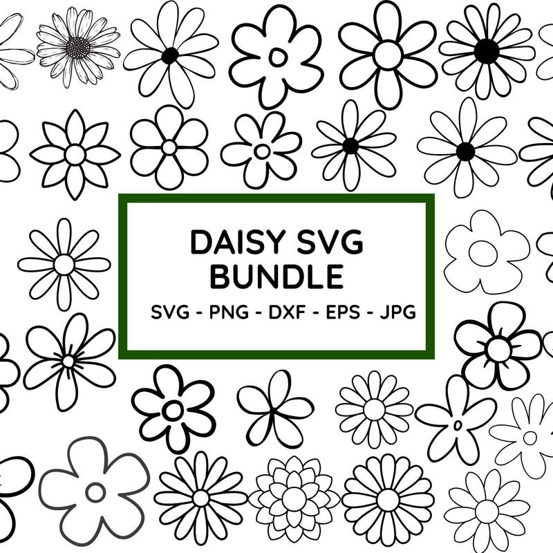 Daisy Drawing Simple - Etsy