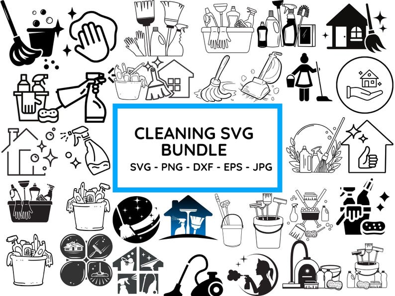 Cleaning SVG Bundle: Housekeeping Vector Files (instant Download) - Etsy