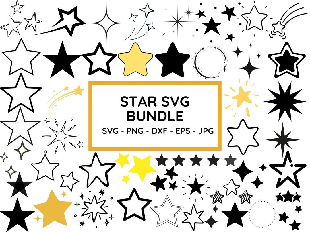 Star SVG Bundle, Star SVG, Christmas Star Svg, Night Star Svg, Shinning ...