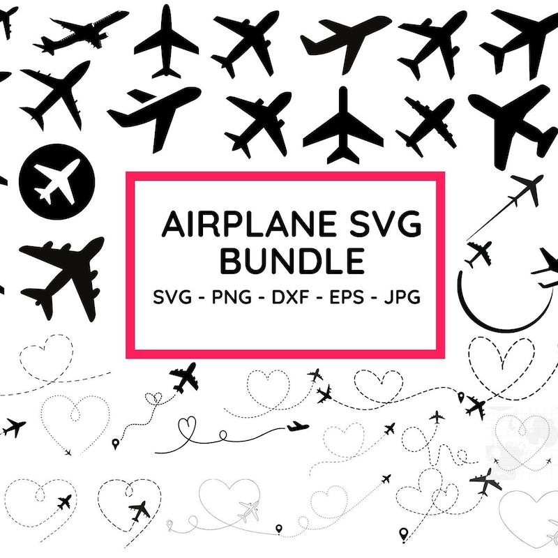 Airplane Svg - Etsy