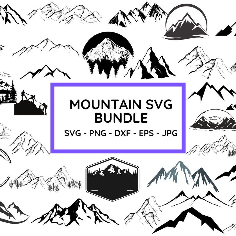 Mountain Svg - Etsy