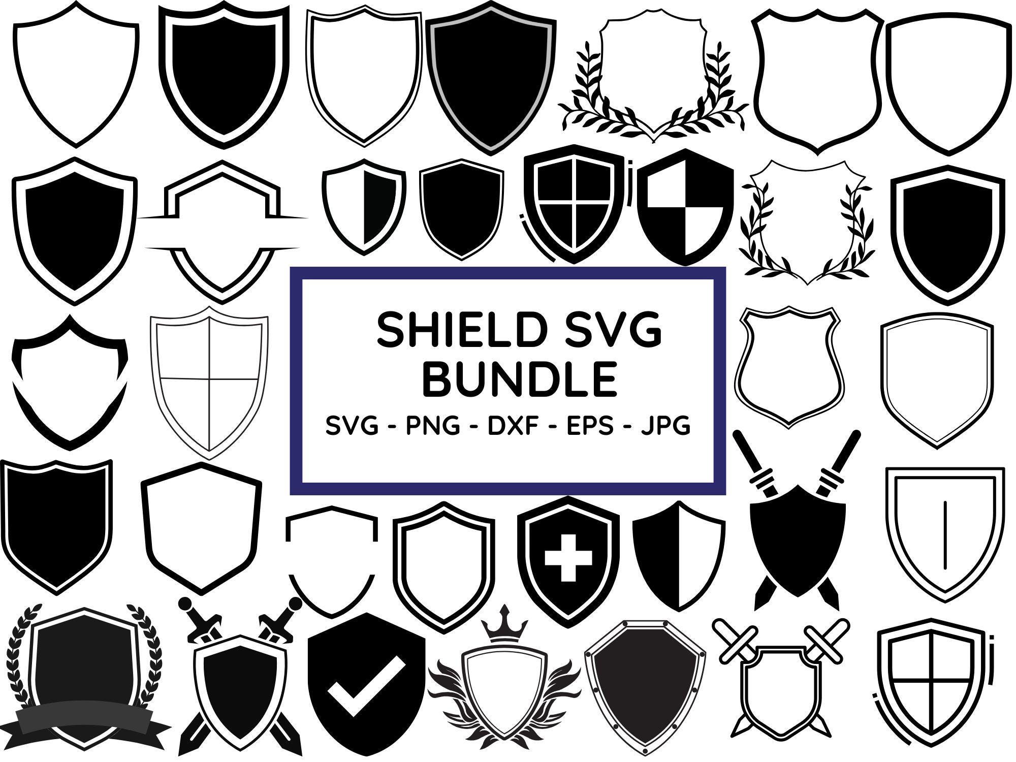 Shield SVG Bundle, Shield PNG Bundle, Shield Clipart, Shield SVG Cut ...