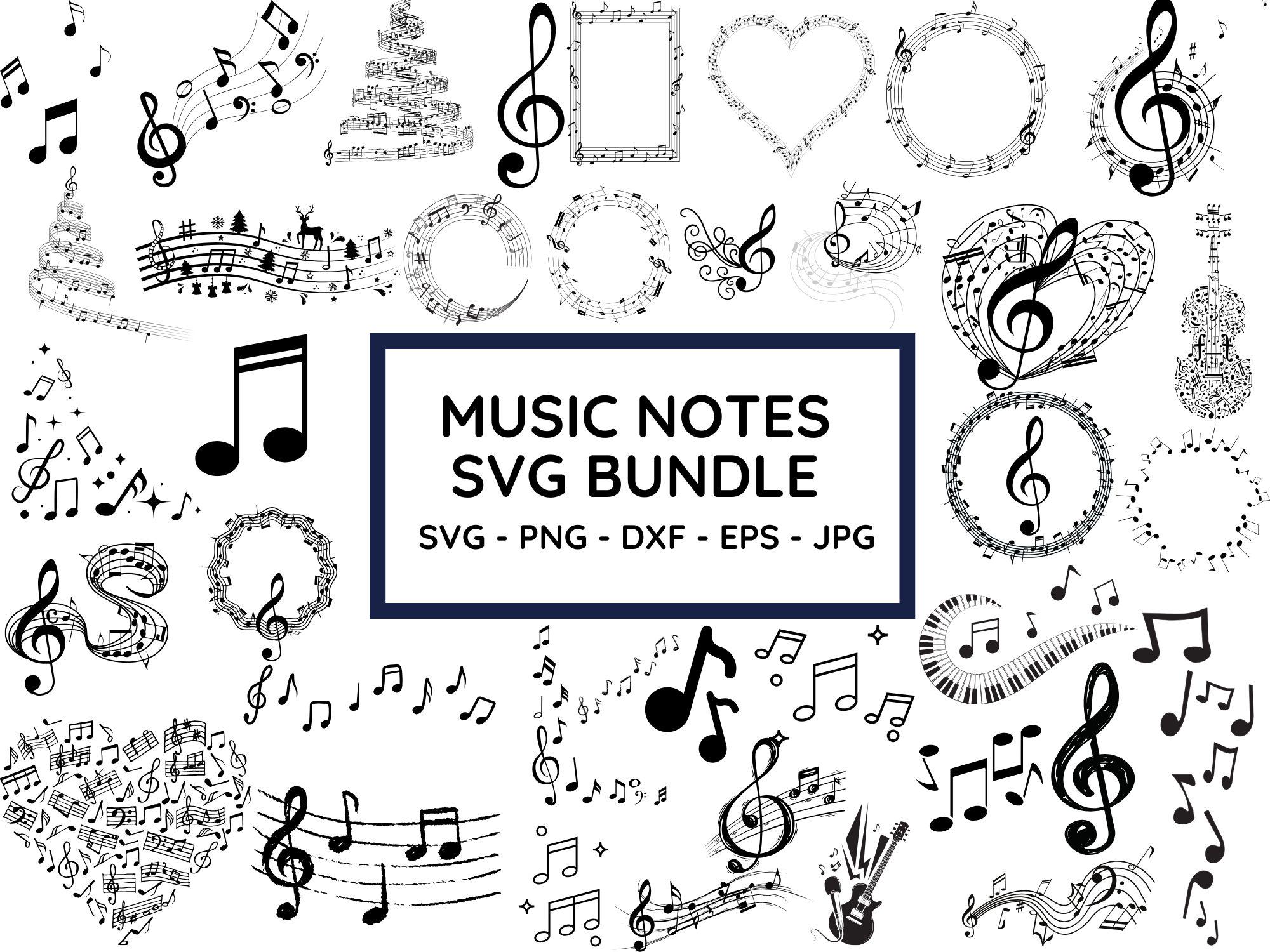 Music Notes Svg,musical Notes Instant Download Svg,music Notes Png ...