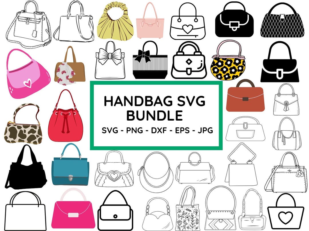 Handbag SVG Bundle, Handbag PNG Bundle, Handbag Clipart, Purse SVG Cut ...
