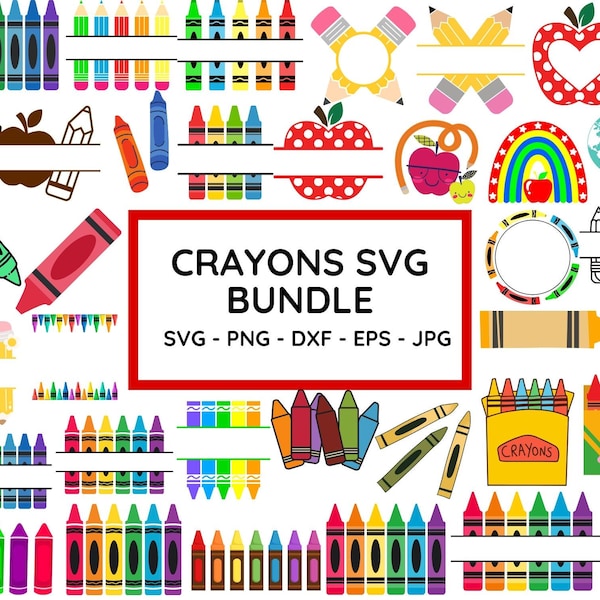Crayon Box Clipart - Etsy