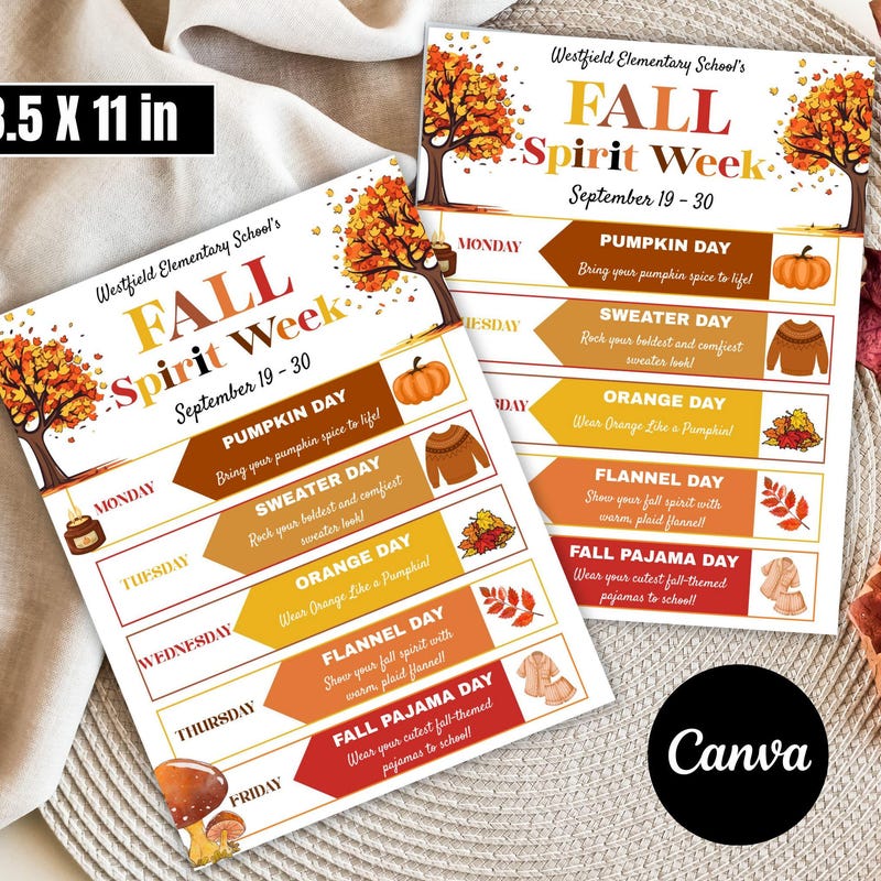 Fall Weekly Flyer - Etsy