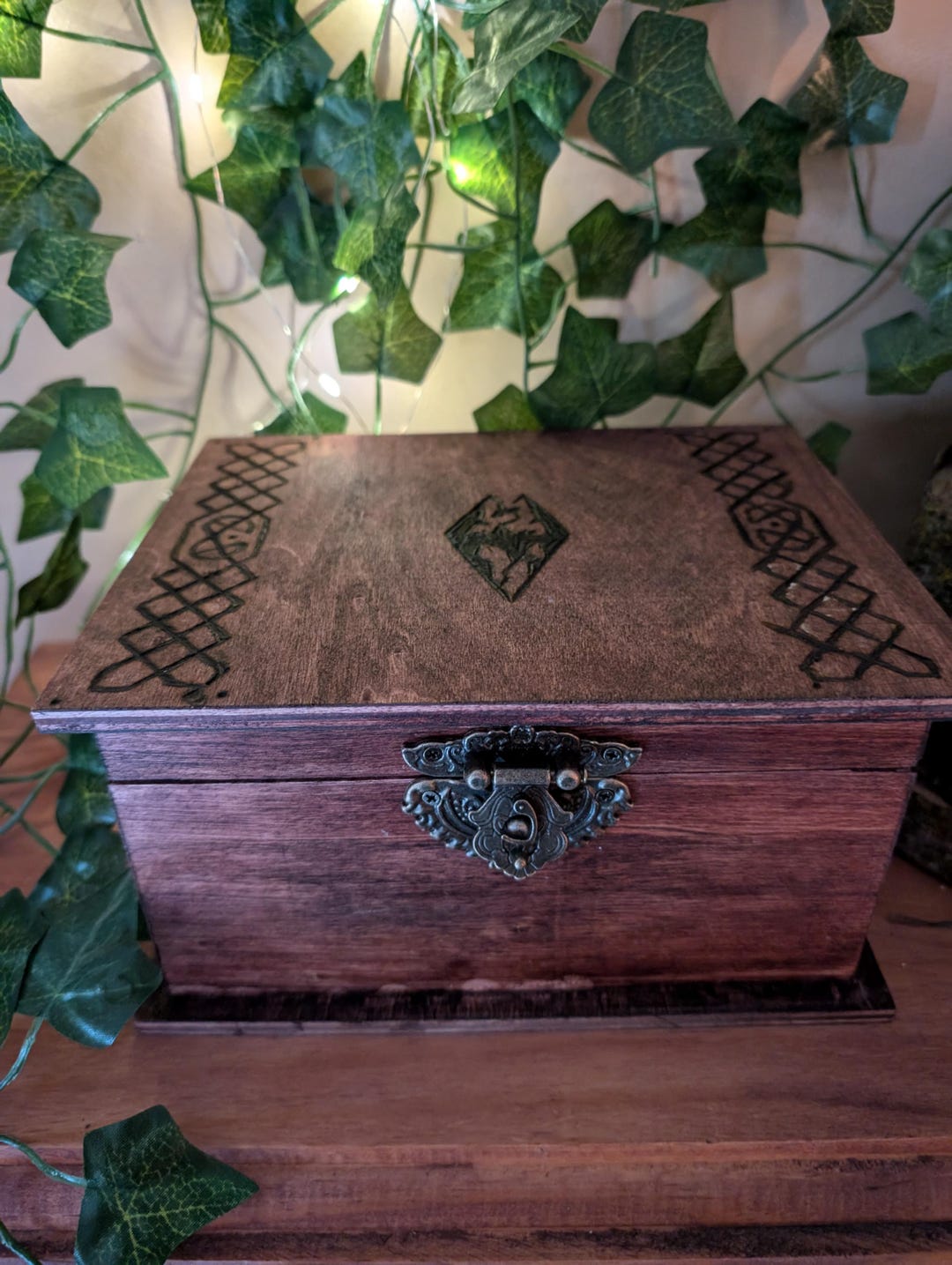 Skyrim Box I Fantasy Box I Rustic Wood Box I Wooden Fantasy Box I Elder ...