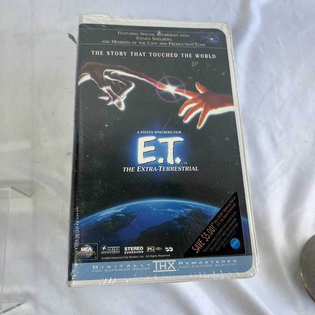 E.T. VHS Remastered Movie in Sealed Clamshell MCA - Etsy