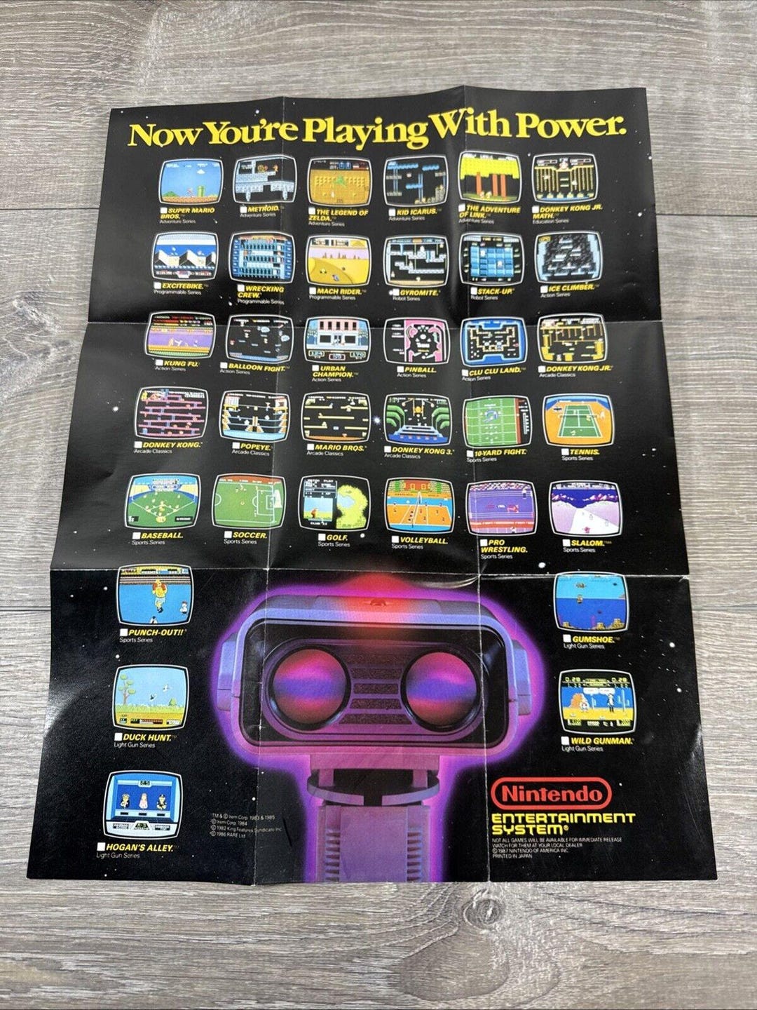 Nintendo NES Black Box Poster Insert 1987 - Etsy