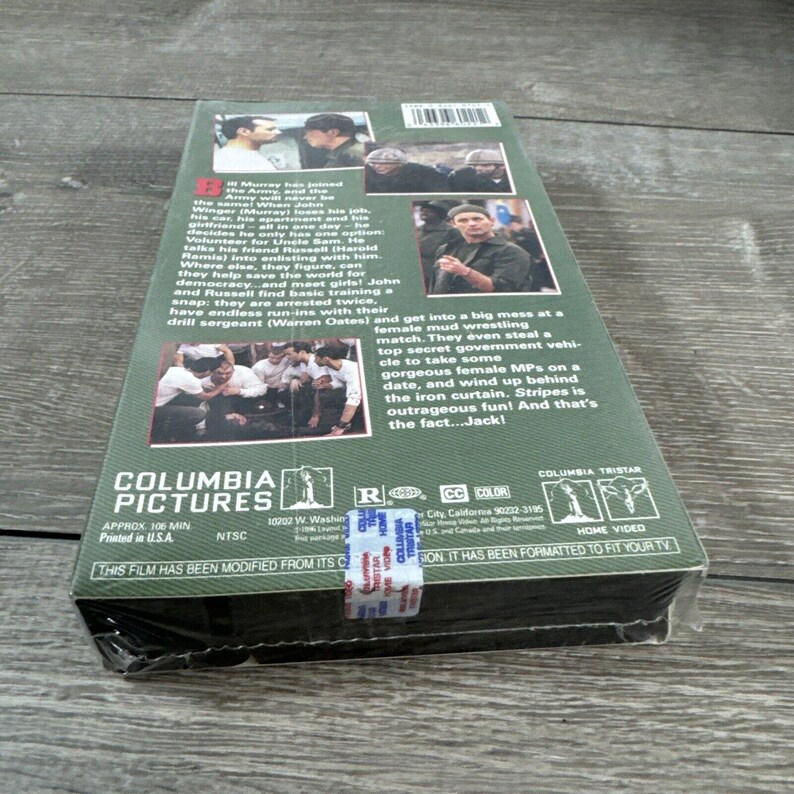 Stripes VHS Classic Comedy Starring Bill Murray New Factory Sealed Tape ...