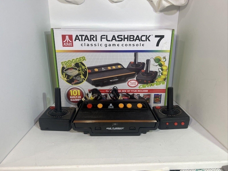 Atari Flashback 7 Classic Game Console Black/orange Used Tested Works ...