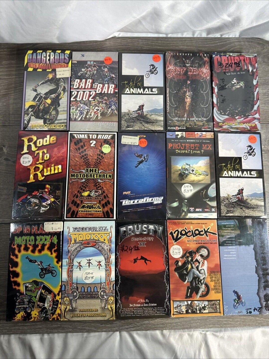 Vintage Freestyle Motocross Motorcycle VHS Lot of 15 1990s Early 2000s ...