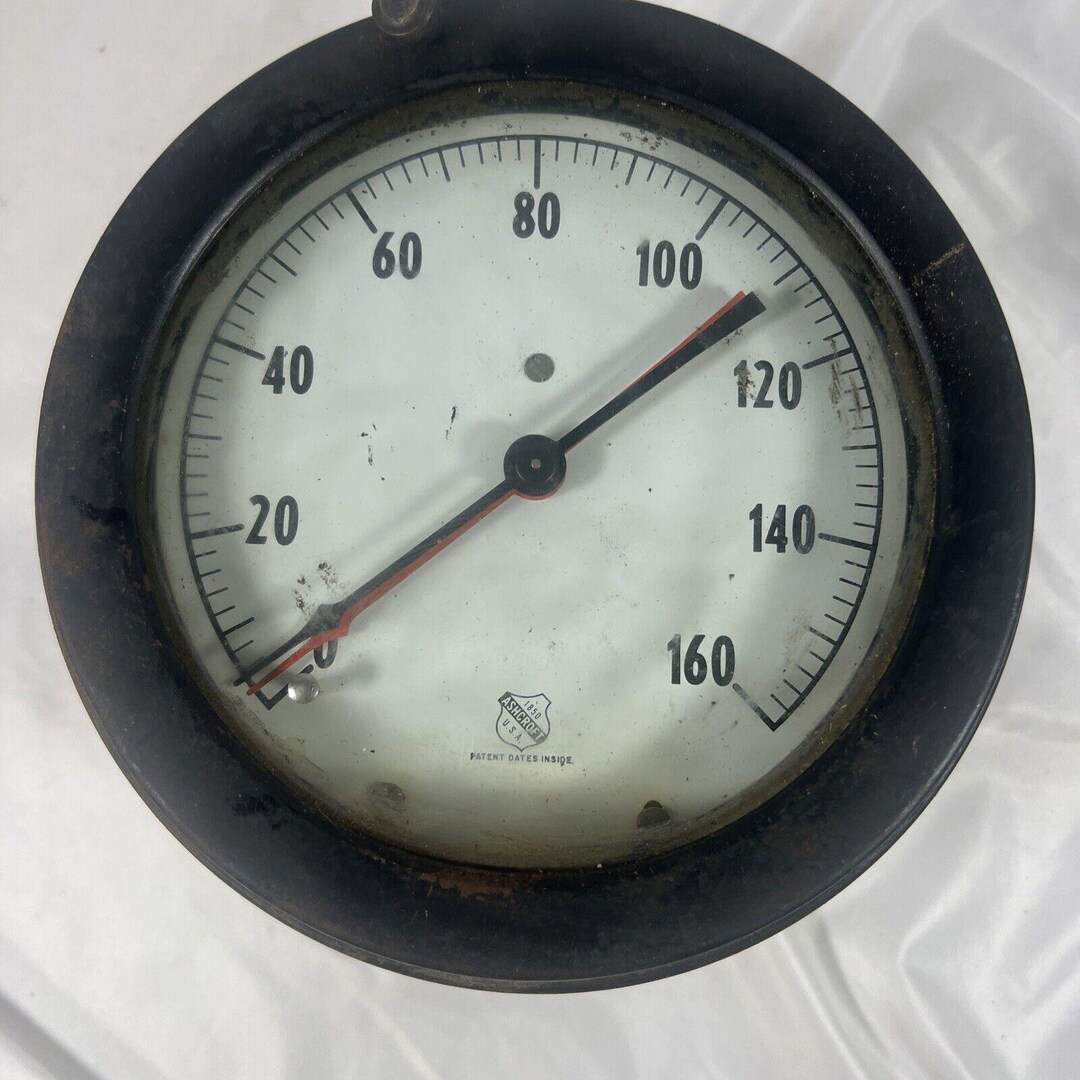 Steam Pressure Gauge 1850 Ashcroft Mfg. Co. 0-160 Untested Vtg - Etsy