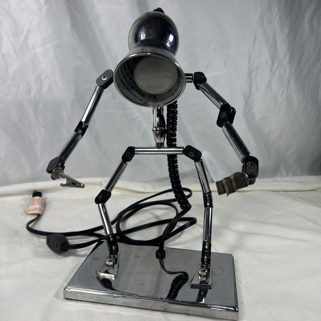 Rare Portfolio Poseable Chrome, Finish Robot Desk Lamp Steamp Punk 15 ...