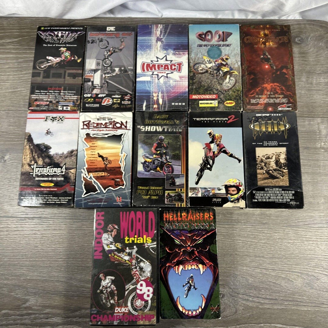 Freestyle Motocross Motorcycle, Movie VHS Lot of 12 1990s Early2000s - Etsy
