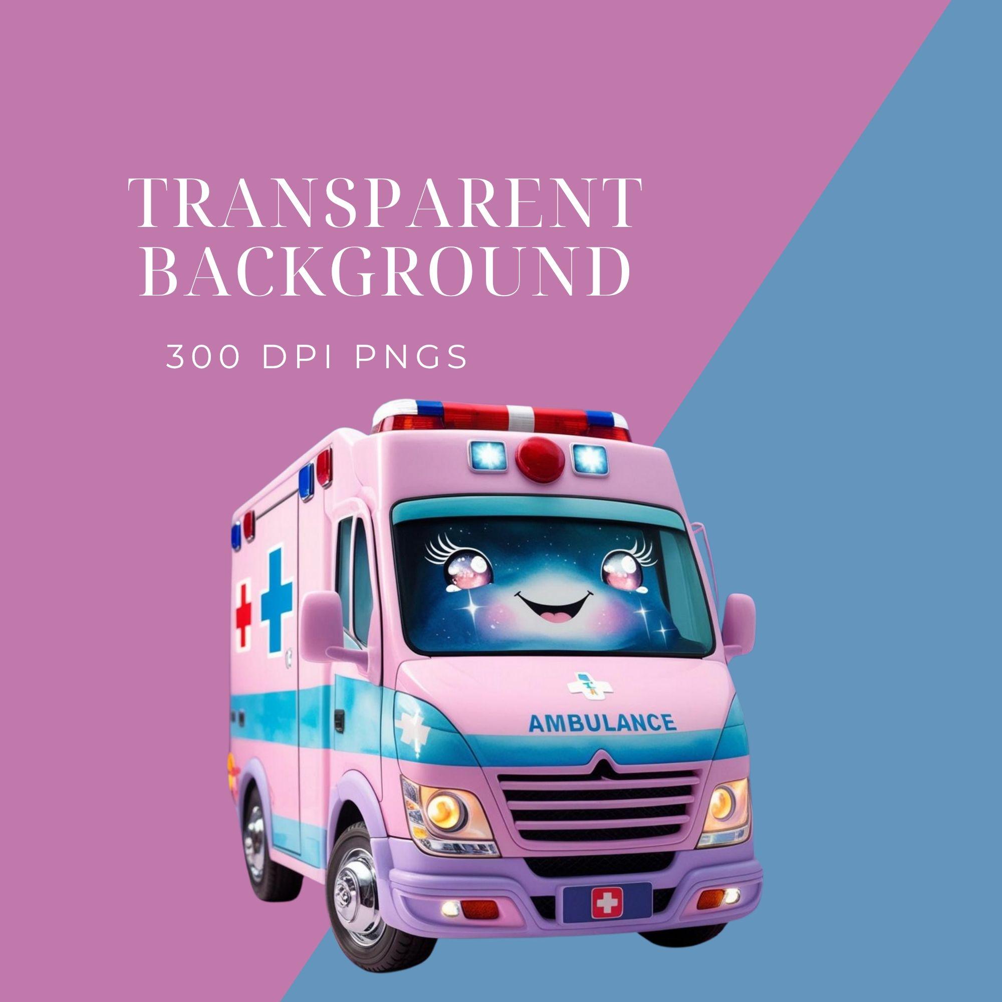 Kawaii EMS Clipart Bundle PNG | 48 Transparent 300 Dpi Cute Medical ...