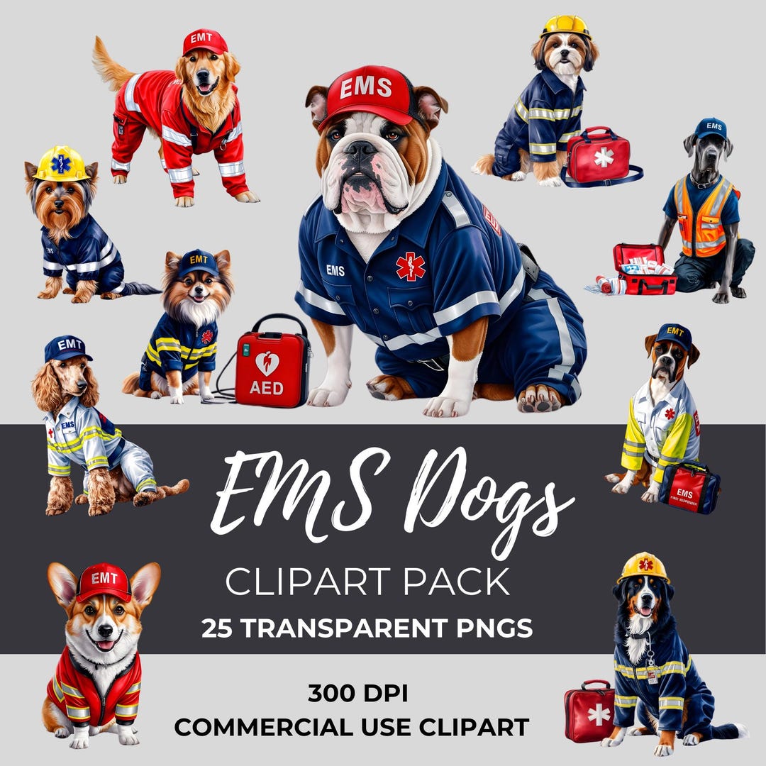 25 Watercolor EMS Dogs Clipart Pack, Top 25 AKC Dog Breeds, 300 Dpi ...