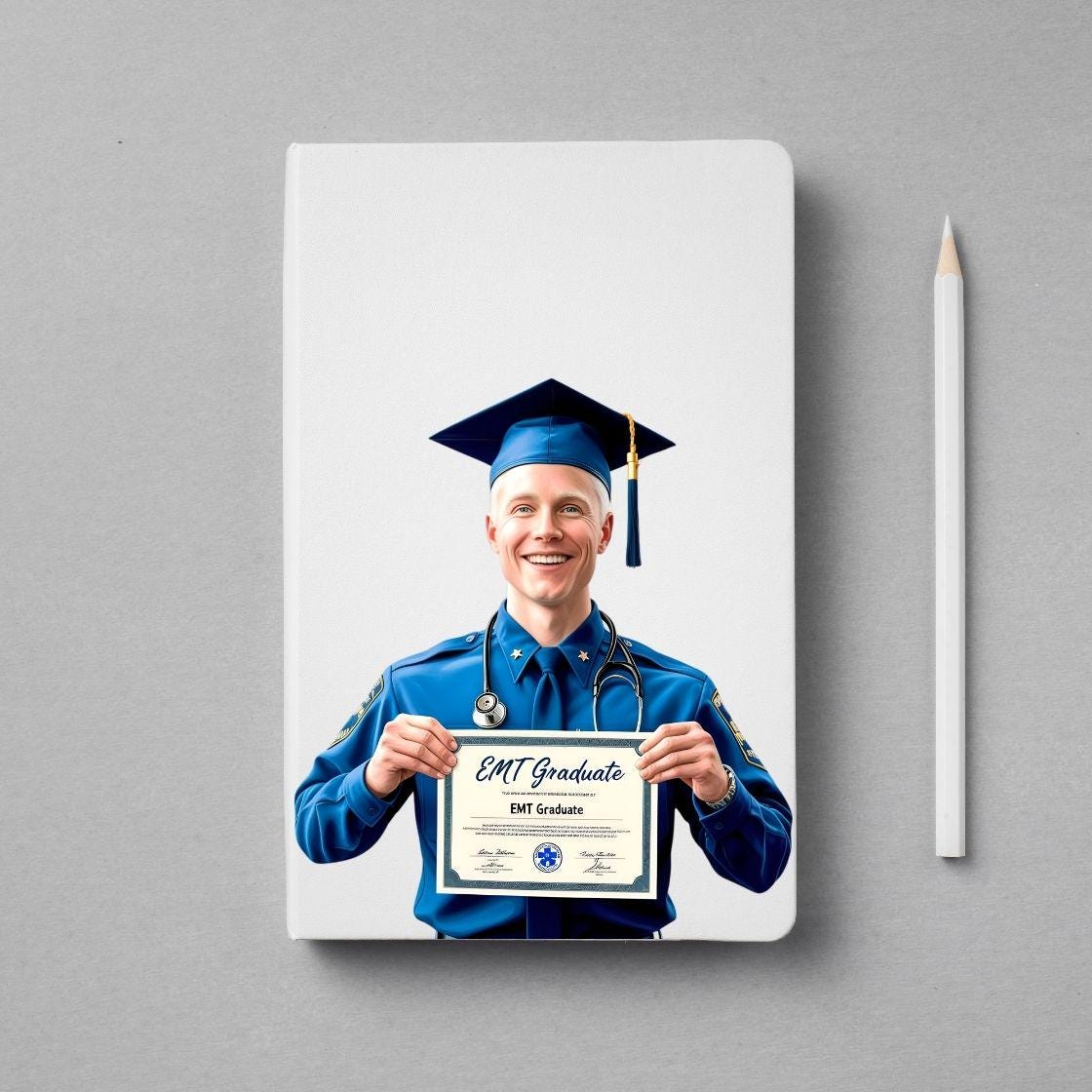 Watercolor EMT Graduate Clipart Pack With Diverse Students, 12 EMT ...