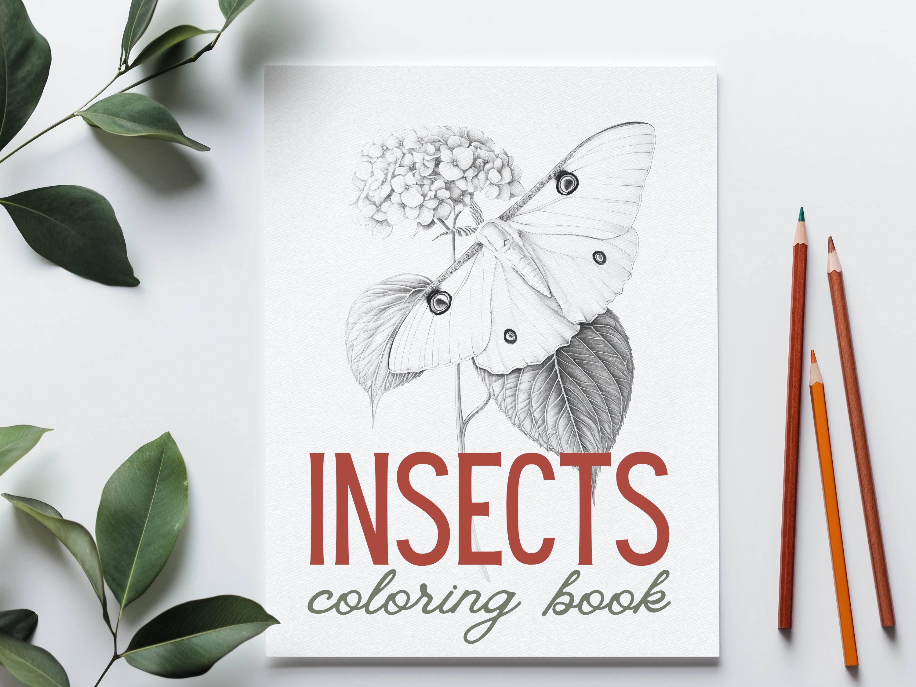 Insect Adult Coloring Book | Digital Download PDF | Hand-drawn Style ...