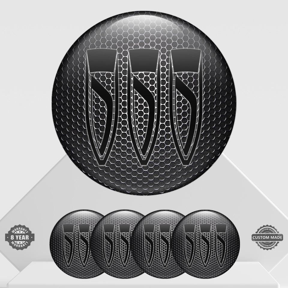 Set of 4 X BUICK Floating Wheel Hub Center Caps - Custom Made 3D ...