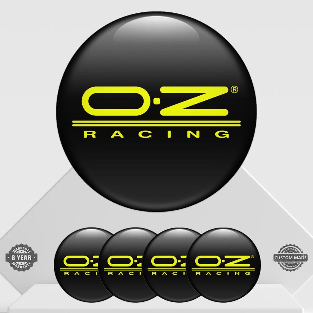 4 X OZ Racing Center Wheel Caps,domed Silicone Sticker,3d Print Wheel ...