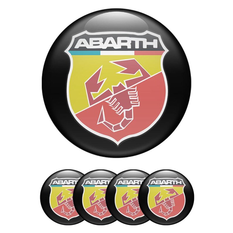 ABARTH Logo Sticker, All Sizes Domed Silicone Stickers 3D Print Logo ...