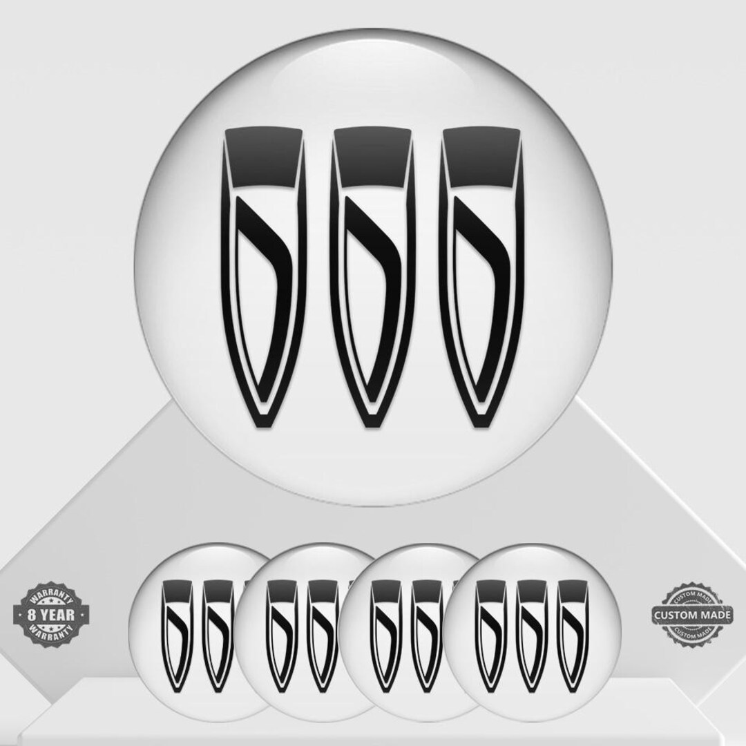 Set of 4 X BUICK Floating Wheel Hub Center Caps Custom Made 3D Printed ...