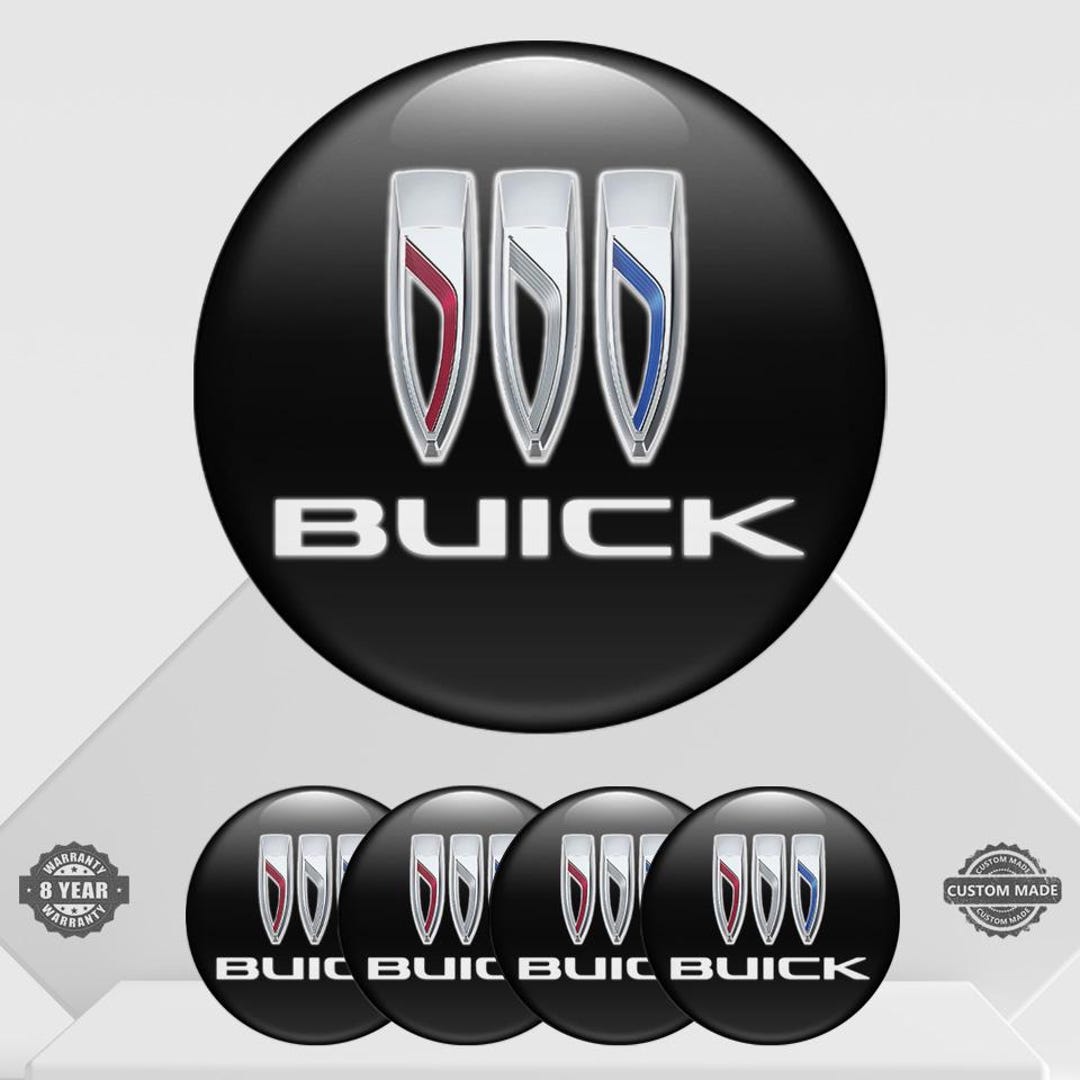 4 X BUICK Center Wheel Caps,domed Silicone Sticker,3d Print Logo Wheel ...