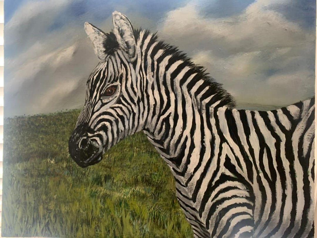 Wildlife - Zebra - Acrylic Painting - Original Work - Etsy